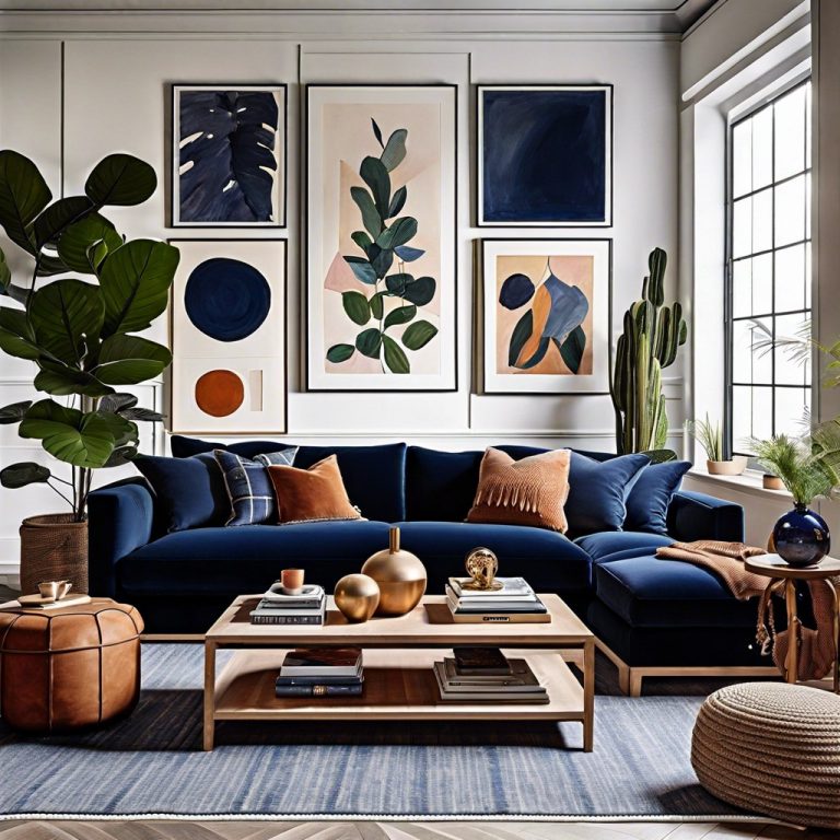 15 Decorating Ideas Around a Navy Blue Sofa to Refresh Your Living Space