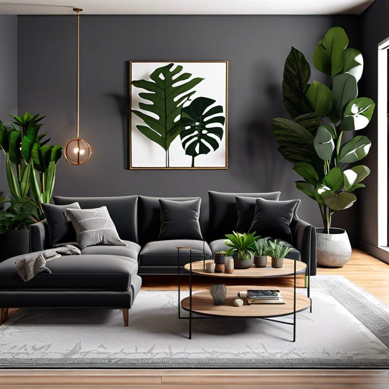 15 Stunning Dark Grey Sectional Living Room Ideas: Elevate Your Space